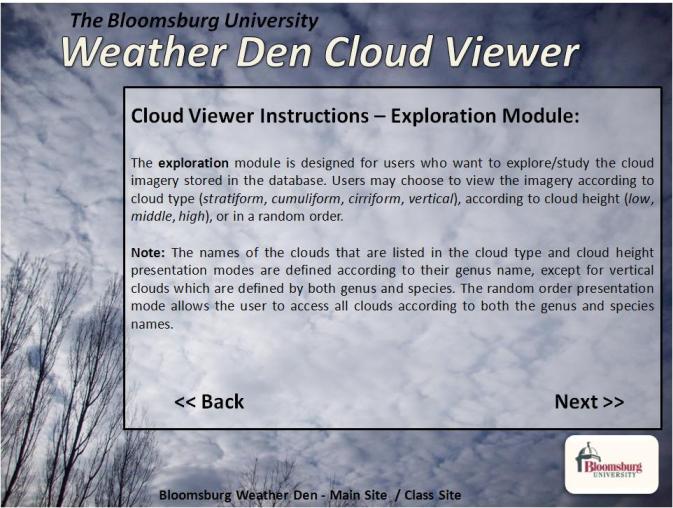 Bloomsburg University - Weather Den Cloud Viewer